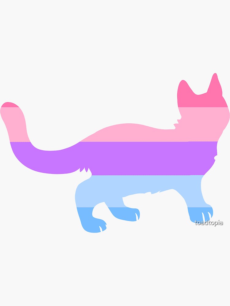 "Catgender - cat" Sticker for Sale by toadtopia | Redbubble