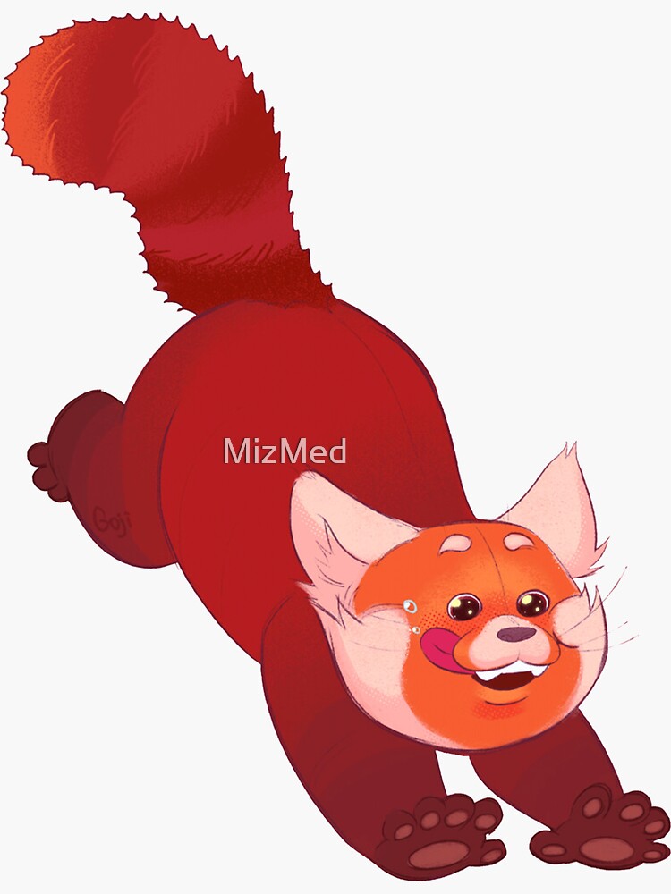 "Cute Turning Red Panda" Sticker by MizMed | Redbubble