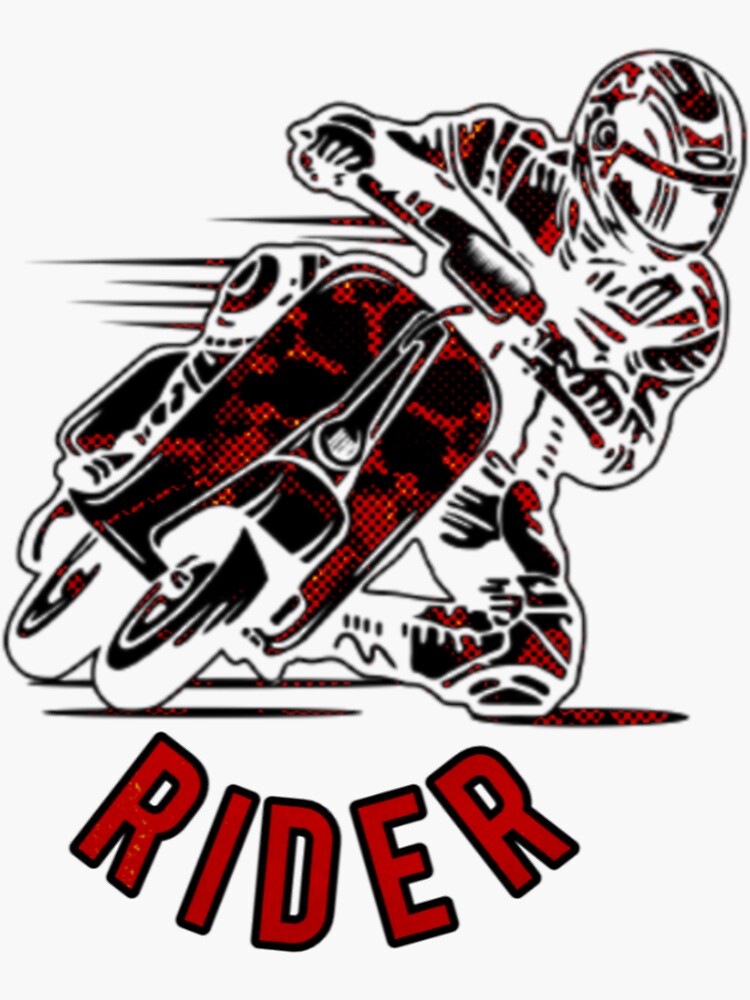 "Rider " Sticker by Rejcharms | Redbubble