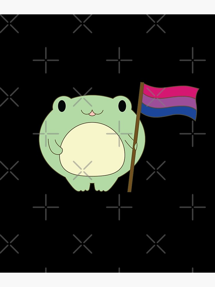 "Cute Frog Pride Froggy bi flag" Poster by skr0201 | Redbubble