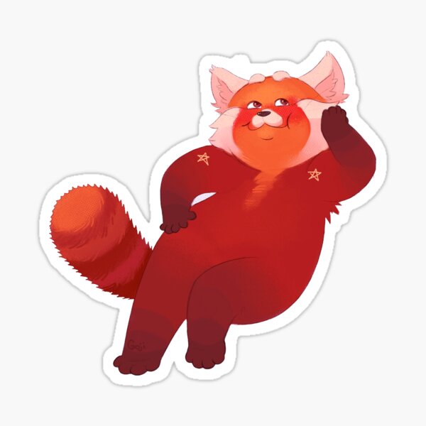 "Cute Turning Red Panda" Sticker by MizMed | Redbubble