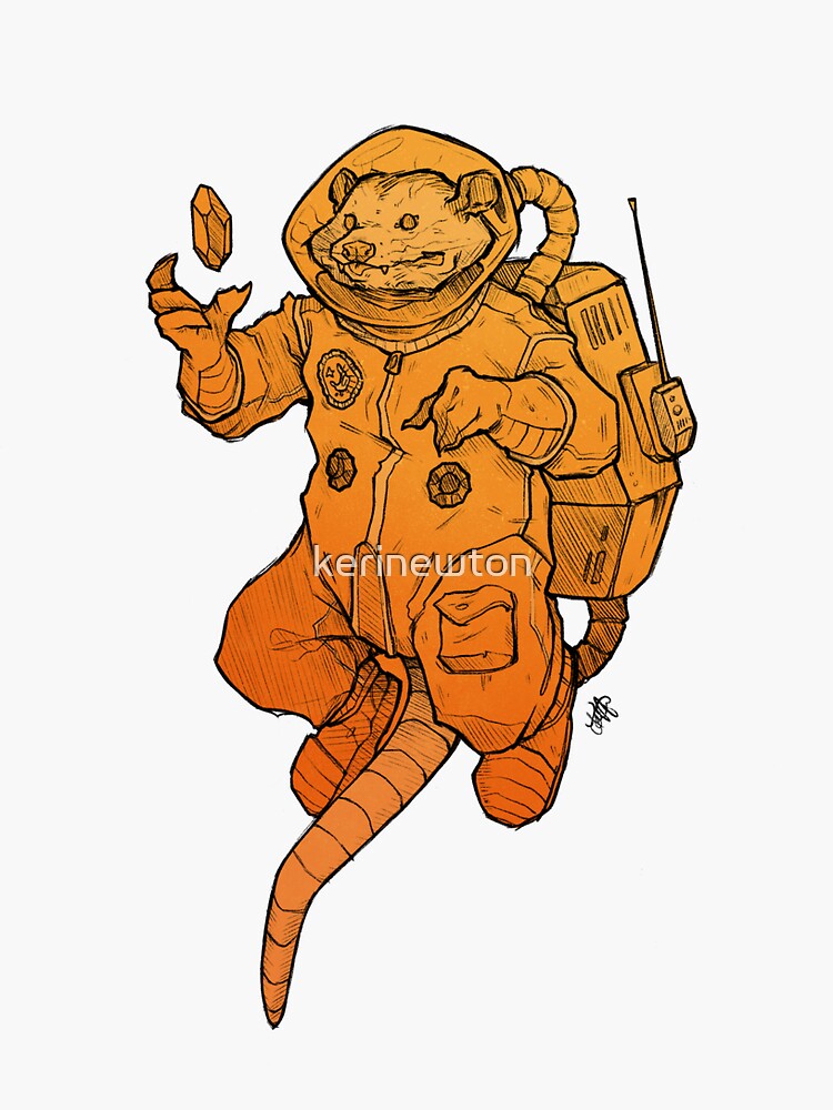 "Captain Crunch the Astronaut" Sticker by kerinewton | Redbubble