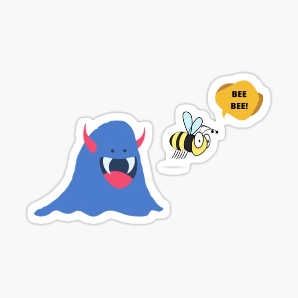 "*VERY CUTE* SCARED BEE" Sticker by LtoNDesign | Redbubble