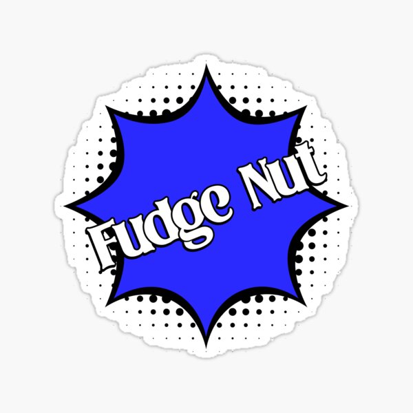 "Comic Themed Non Curse Words Fudge Nut on White| Swearing | Colorful ...