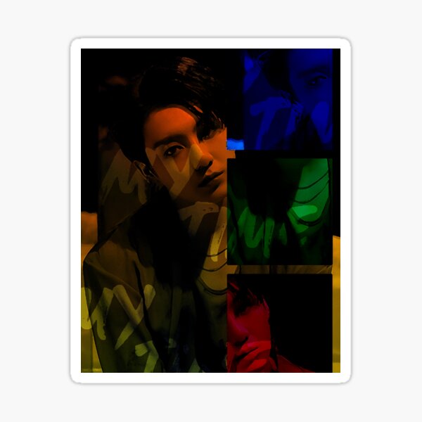 "BTS Jungkook 'My Time' Print" Sticker by VANSLABYRINTH | Redbubble