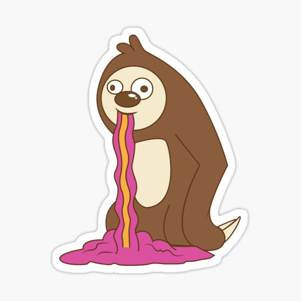 "Vector cartoon illustration of cute sloth set" Sticker by ELBStore ...