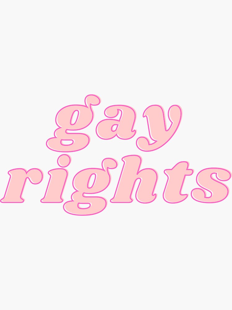 "Gay Rights – statement design" Sticker by samojedi | Redbubble