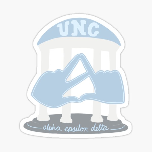 "UNC Alpha Epsilon Delta" Sticker by dzk5c1174 | Redbubble