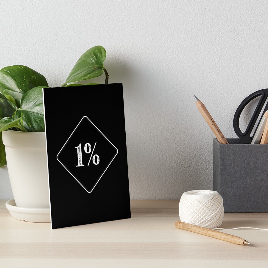 "1 Percenter Essential Sticker" Art Board Print by SW33TSP0T | Redbubble
