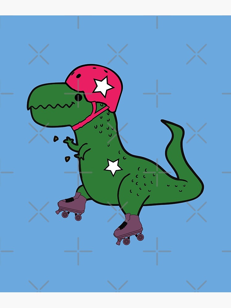 Poster « Roller Derby T-Rex », par SkiniB | Redbubble