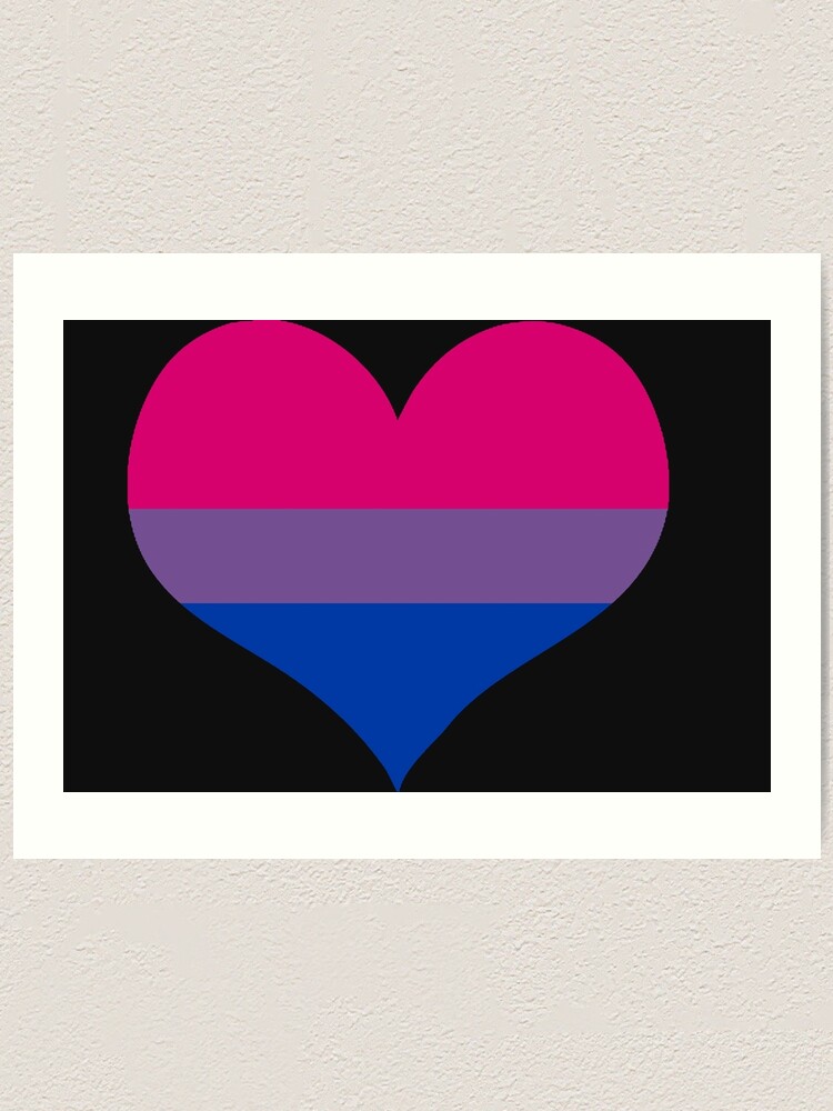 "Bisexual flag heart" Art Print by Theindigowitch | Redbubble