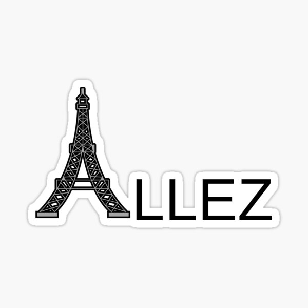 "Allez Paris" Sticker for Sale by Voici | Redbubble