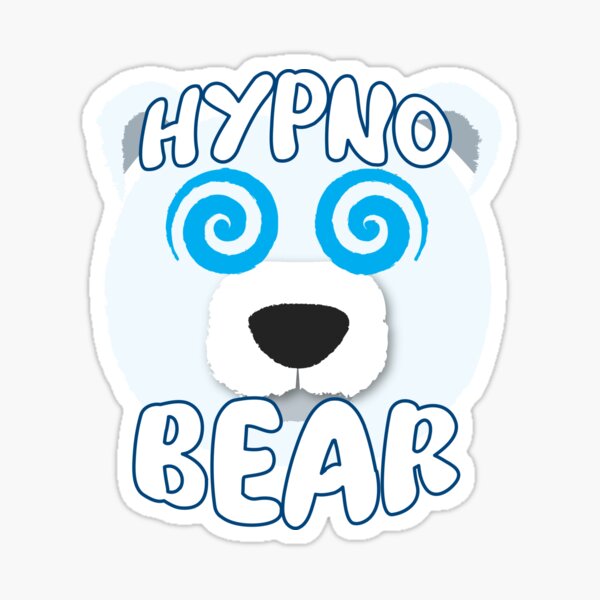 "Turning into a Hypno Polar Bear" Sticker for Sale by RoyalBearTees ...