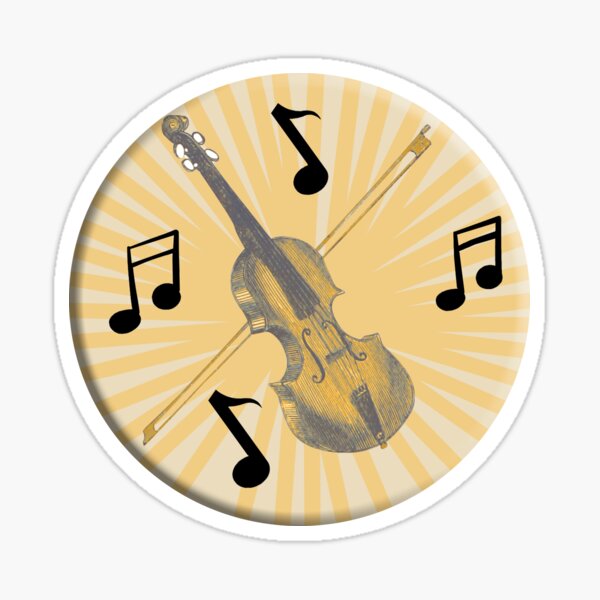 "Violin Music" Sticker by janraydesigns | Redbubble