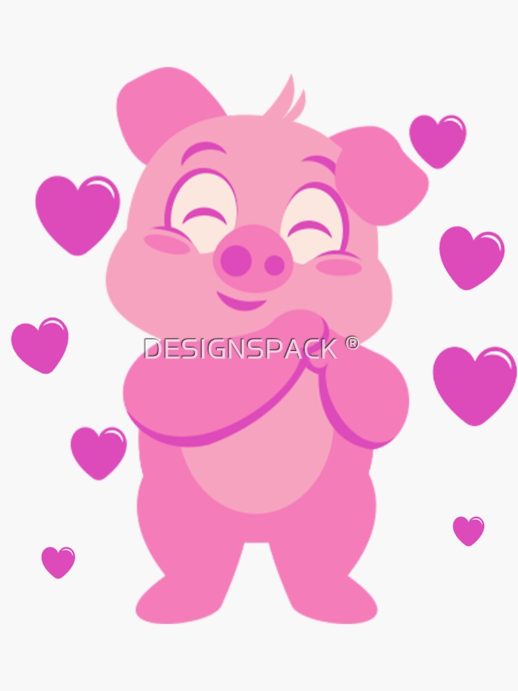 "Funny Pig, Cool Pig Design Great Gift For Lovers Pig" Sticker by ...