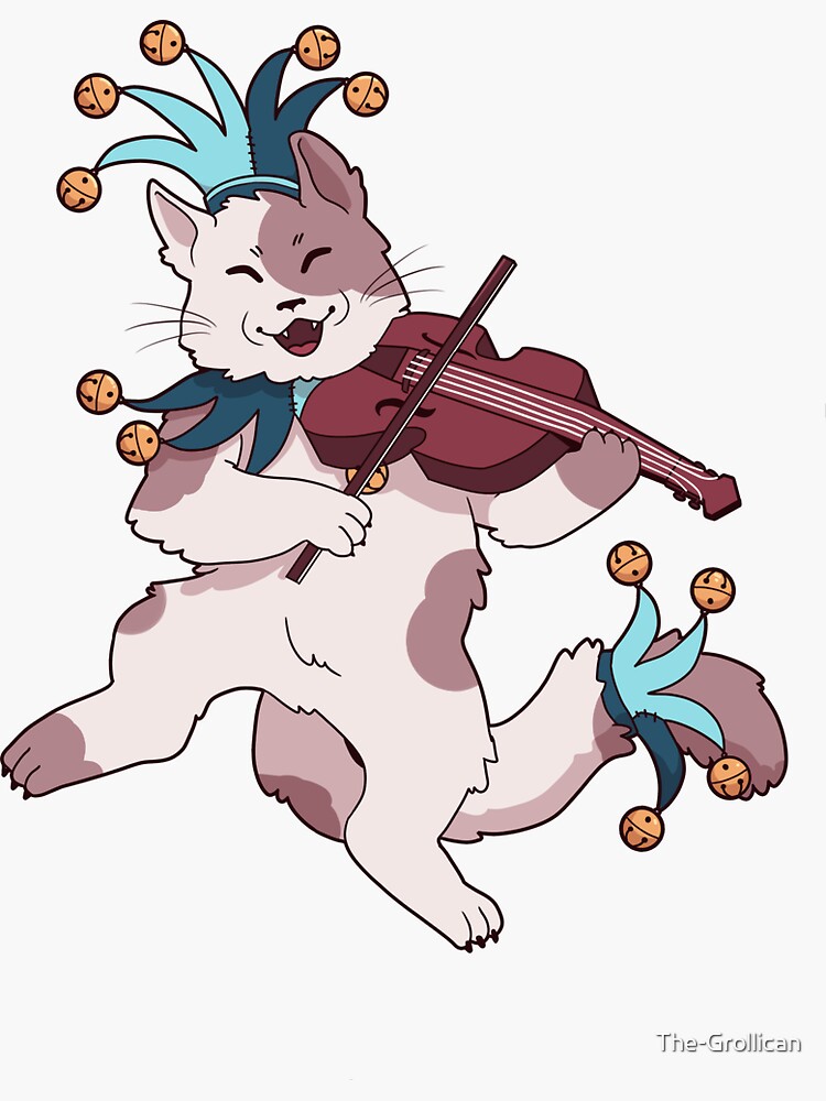 "Cat Jester" Sticker for Sale by The-Grollican | Redbubble