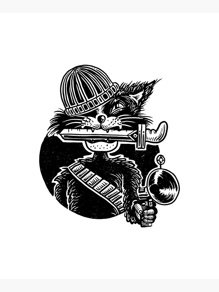 "Gangster Cat" Art Print by fabric8 | Redbubble