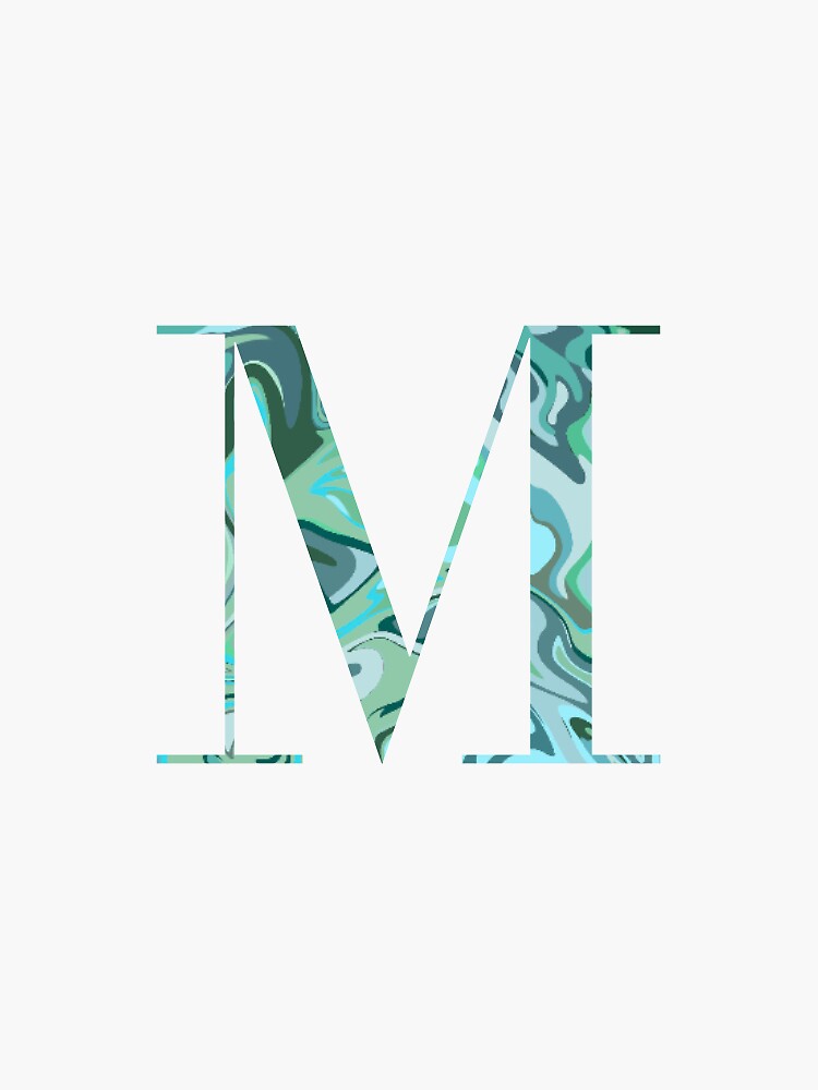 "M Initial Letter Sticker" Sticker for Sale by Stantonstickers | Redbubble