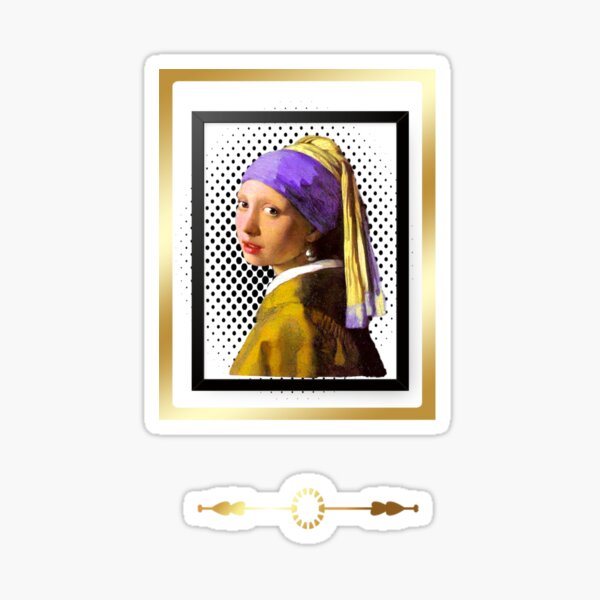 "Girl With A Pearl Earing" Sticker by hamadaxfiles | Redbubble