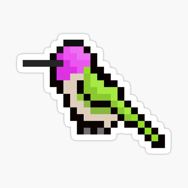 Pegatina «Colibrí de Anna Pixel Art» de holfinak | Redbubble