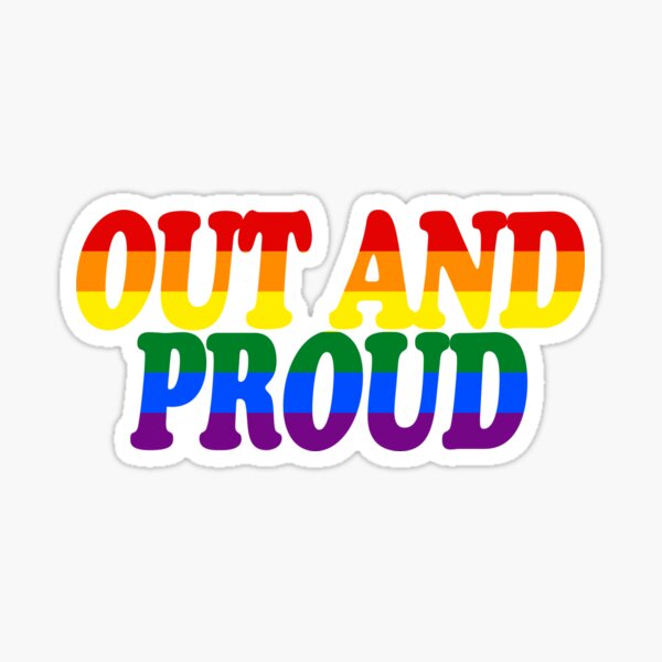 "Out And Proud - Pride Flag " Sticker by Theindigowitch | Redbubble
