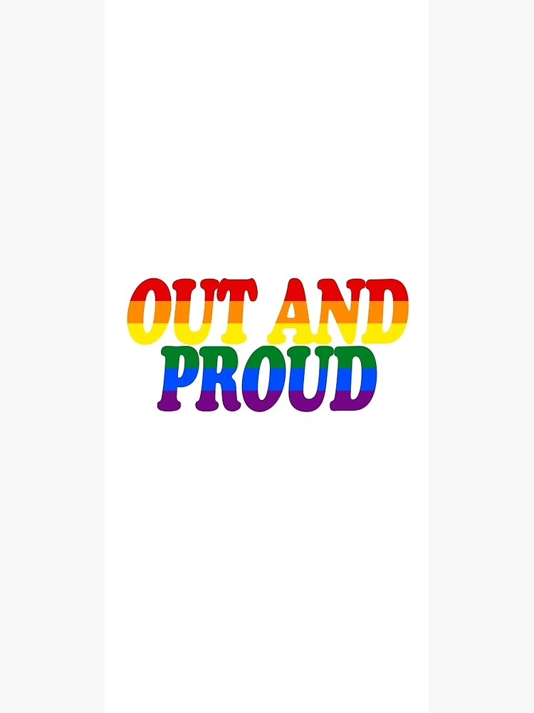 "Out And Proud - Pride Flag " Poster for Sale by Theindigowitch | Redbubble