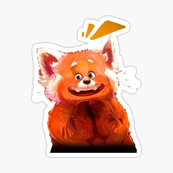 "Turning Red - Cute Panda" Sticker by floatingclouds | Redbubble