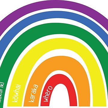 "Maori Te Reo Rainbow" Sticker for Sale by LilybugDesign | Redbubble
