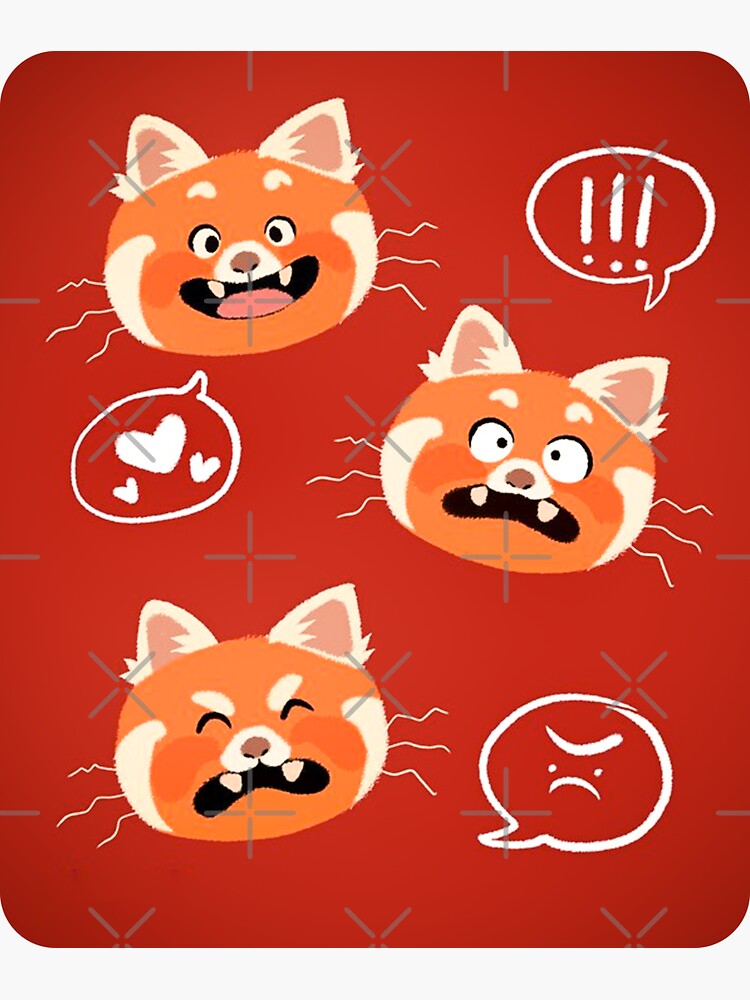 "Turning Red - Panda" Sticker by floatingclouds | Redbubble