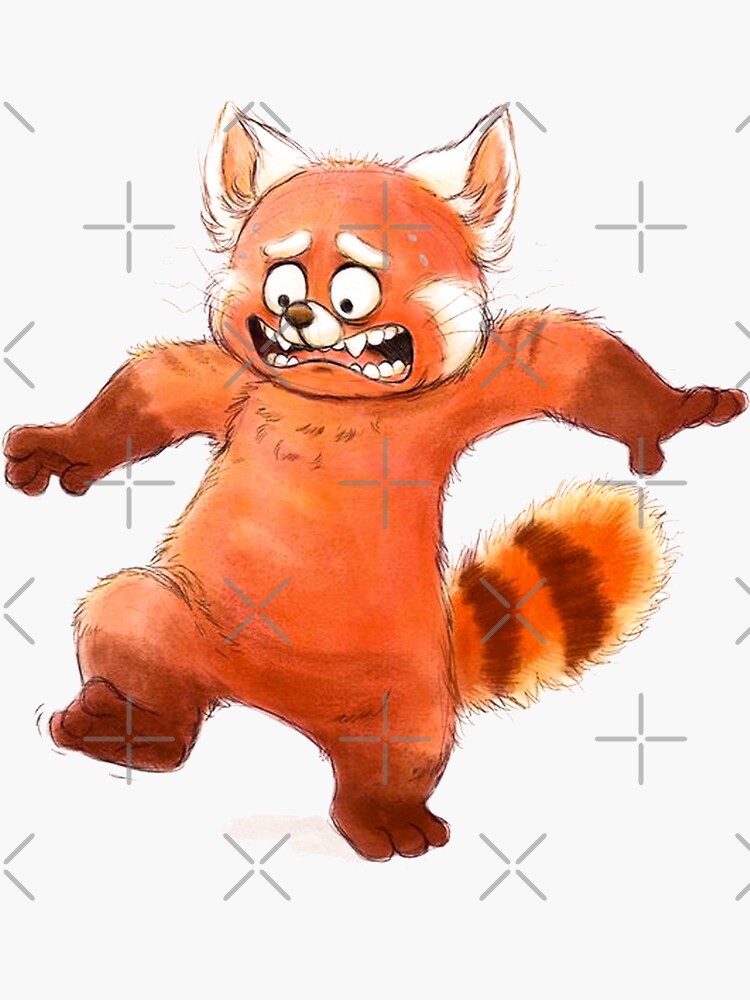 "Turning Red - Cute Panda" Sticker by floatingclouds | Redbubble