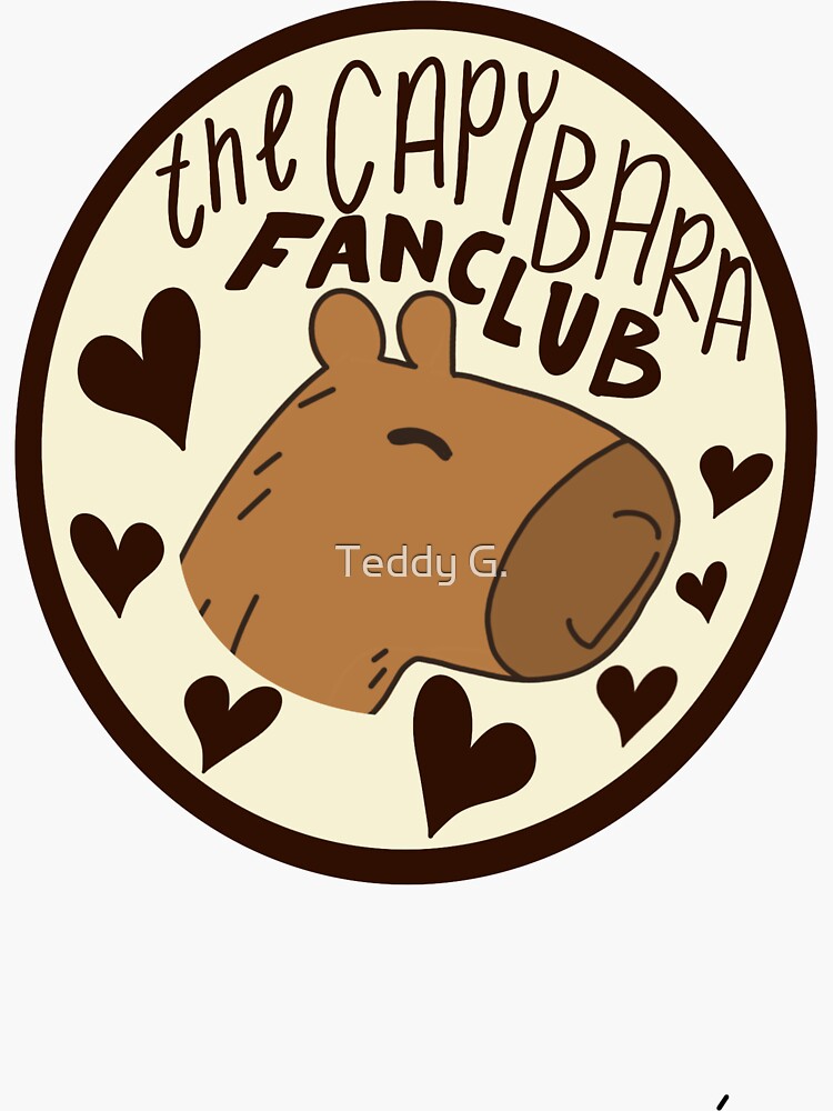 "The Capybara Fan Club" Sticker by T3ddy3 | Redbubble