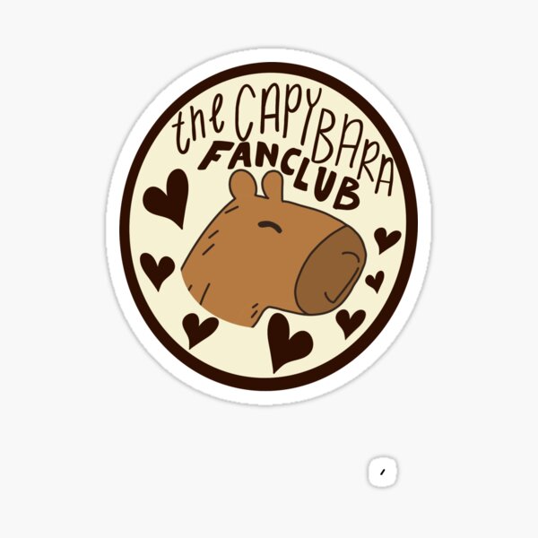 "The Capybara Fan Club" Sticker by T3ddy3 | Redbubble