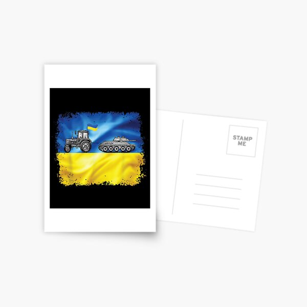 "Die Traktorbrigade, Ukrainischer Traktor, Traktor und Panzer, Bauern ...