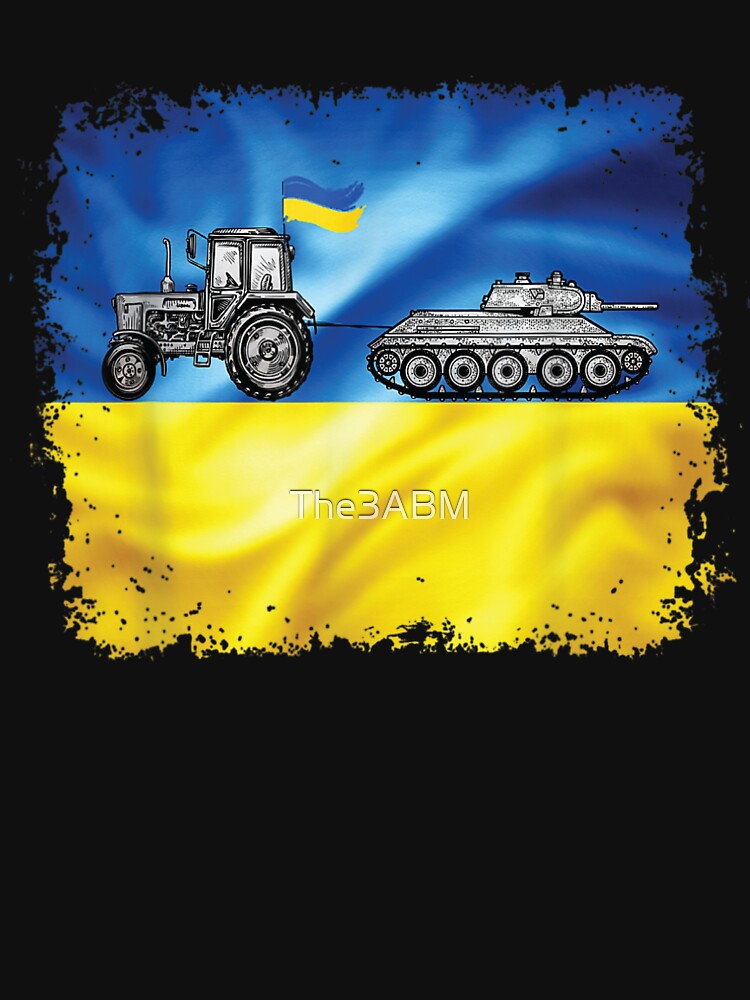 "Die Traktorbrigade, Ukrainischer Traktor, Traktor und Panzer, Bauern ...