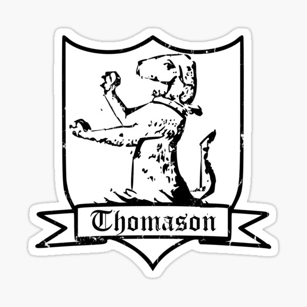 "Thomason Surname Crest" Sticker by ljrigby | Redbubble