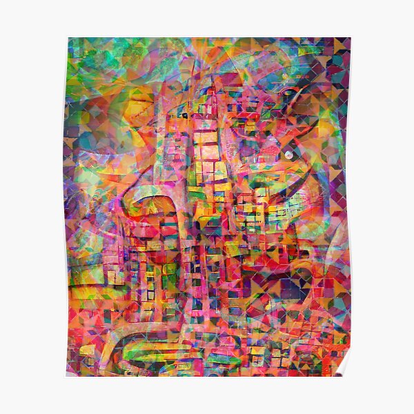 "Rainbow Skyline Extreme abstract art" Poster for Sale by Warjoke ...