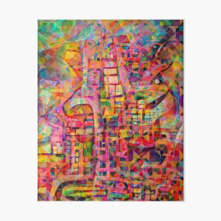 "Rainbow Skyline Extreme abstract art" Art Board Print for Sale by ...
