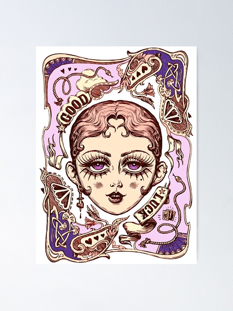 "Good Luck Dolly Groovy Purple " Poster for Sale by hu77471 | Redbubble