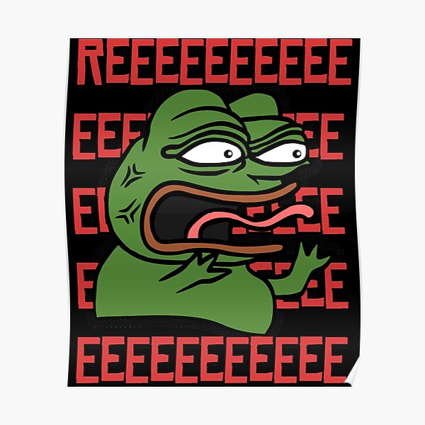 "Birthday Gifts Pepe The Frog Reeee Rare Dank Memes Retro Wave" Poster ...