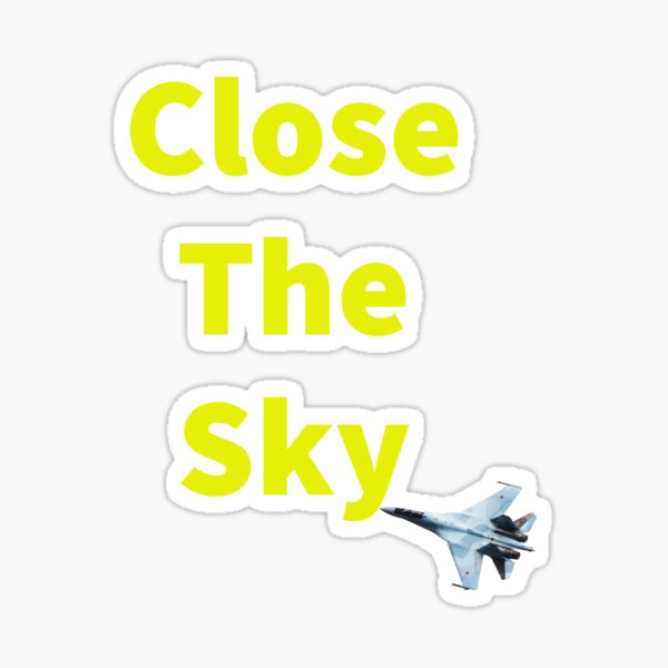 "Ukraine No Fly Zone Request to NATO" Sticker by DougsDesigns | Redbubble