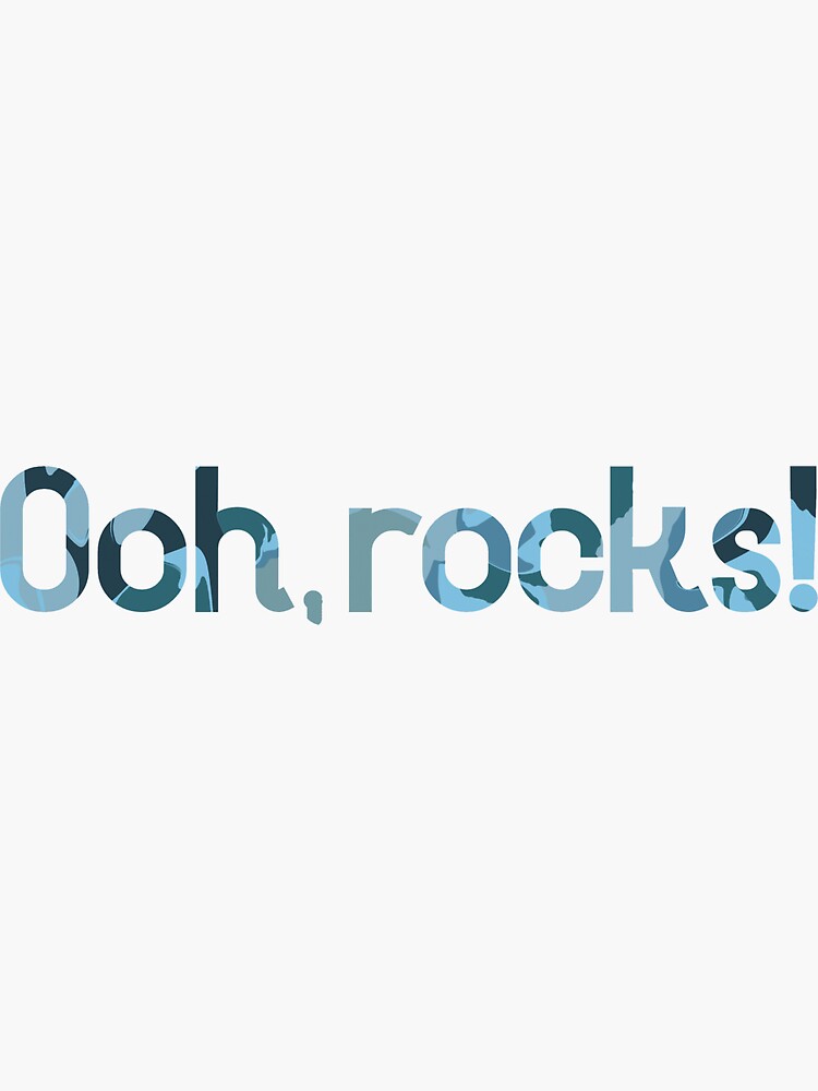 "Ooh, rocks!" Sticker for Sale by brittfewster | Redbubble