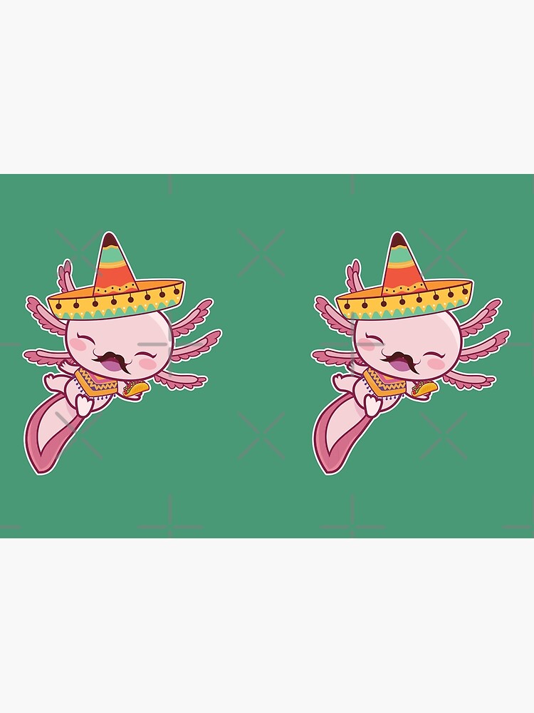 "Mexican Axolotl Cinco De Mayo Poncho Sombrero Taco Cute Kawaii Anime ...