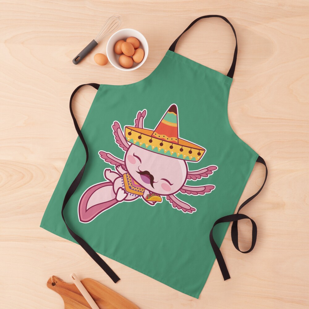 "Mexican Axolotl Cinco De Mayo Poncho Sombrero Taco Cute Kawaii Anime ...
