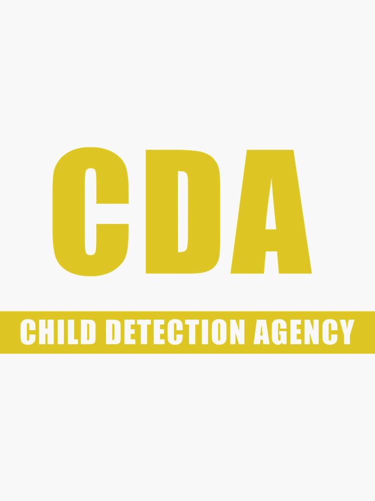 "CDA Child Detection Agency" Sticker by TabithaBergers | Redbubble