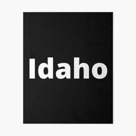 "Idaho Text Based " Art Board Print by Text-States-USA | Redbubble