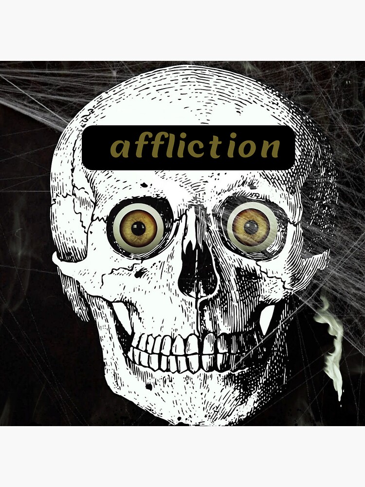 "affliction " Sticker for Sale by Alrefa3e | Redbubble
