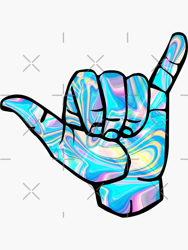 "Shaka " Sticker by MadEDesigns | Redbubble