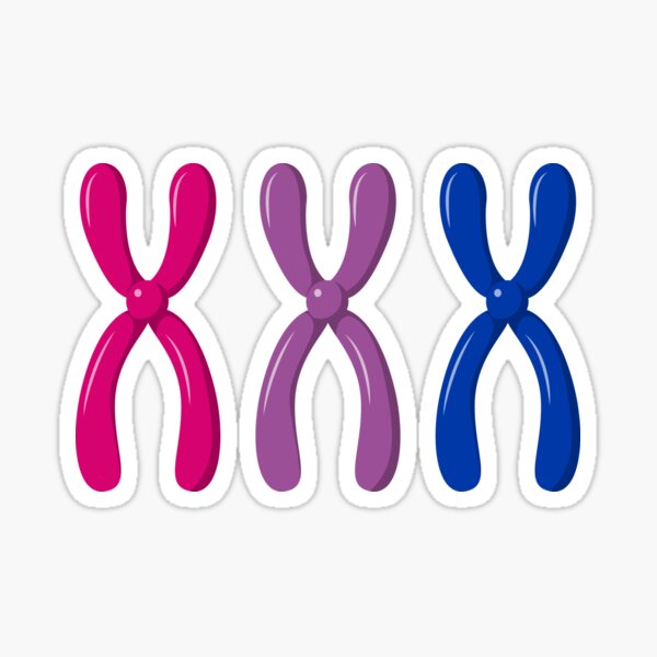 "Bisexual Chromosomes" Sticker by Pridish | Redbubble