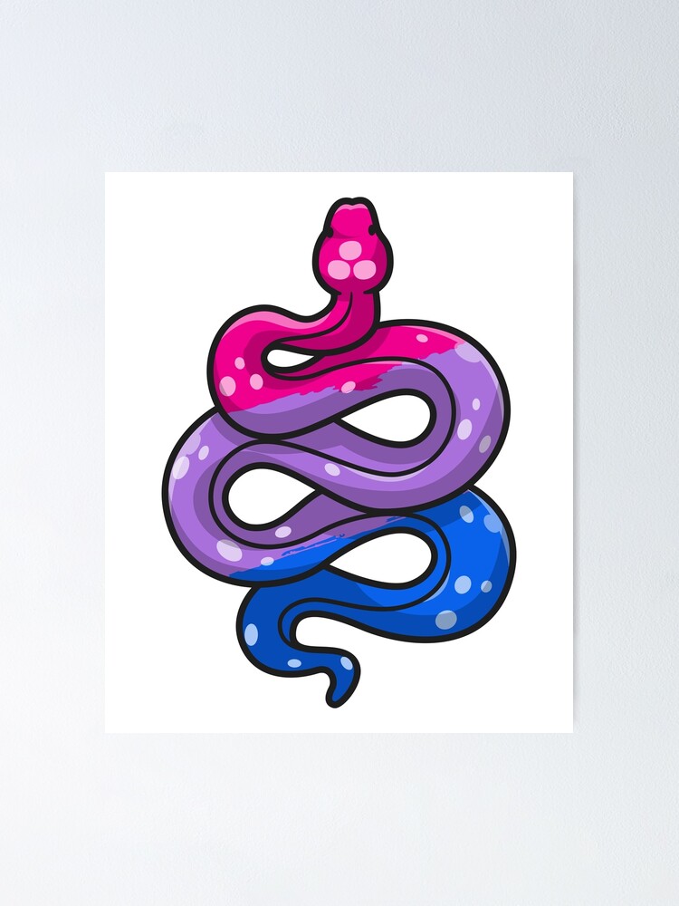 "Bisexual Pride Snake Bi Pride Flag Colors LGBT Reptile Lover" Poster ...
