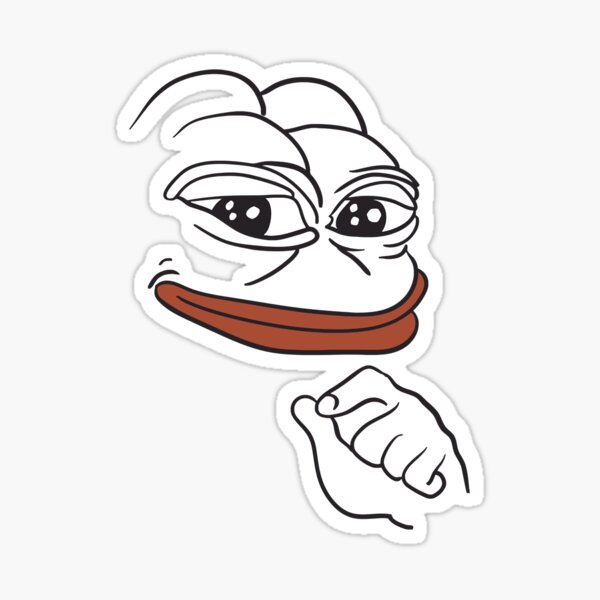 "Gifts For Men Smug Pepe The Frog Cool Graphic Gift" Sticker by ...